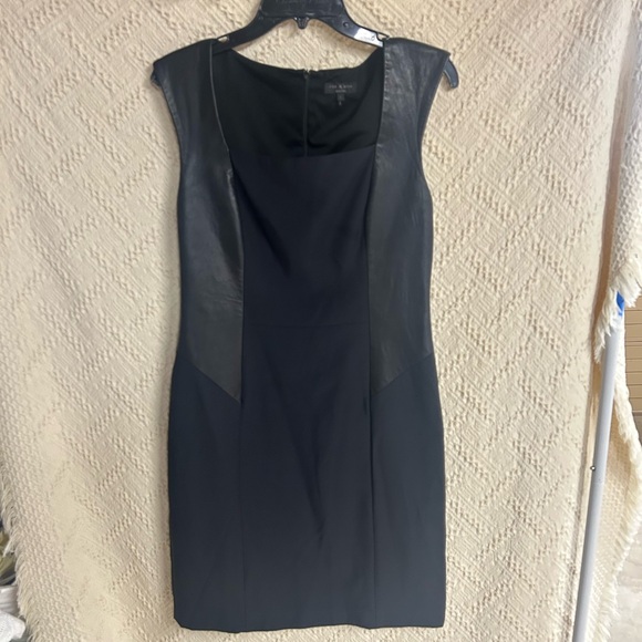 rag & bone | Dresses | Rag Bone Black Mini Dress With Leather Accents ...